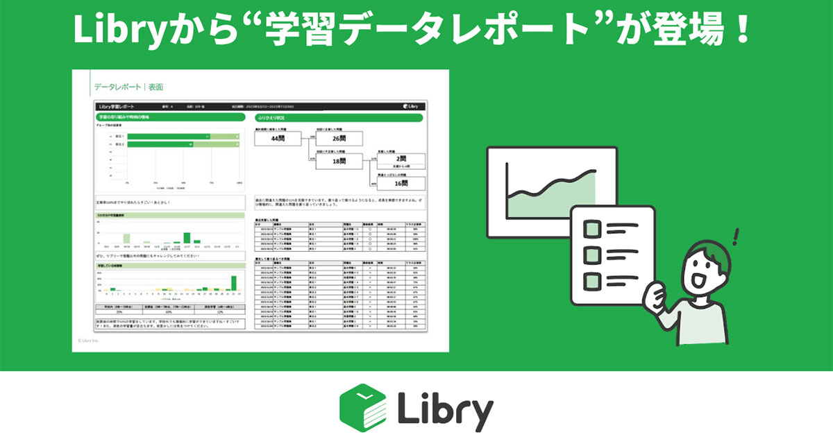 デジタル教科書・教材プラットフォーム「Libry」に「学習データレポート」機能を提供、6月にはセミナーも開催予定|EdTechZine（エドテックジン）