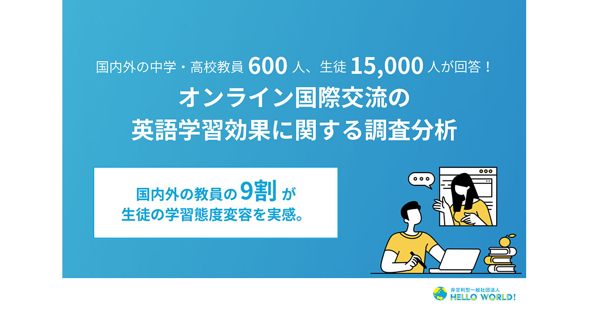 国内外の教員、9割がオンライン国際交流の実施により生徒の英語学習態度の変容を実感【HelloWorld調査】|EdTechZine（エドテックジン）