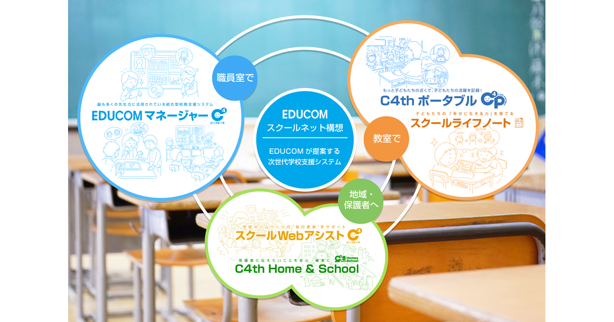 EDUCOM、次世代学校支援システム「EDUCOMスクールネット構想」を発表|EdTechZine（エドテックジン）